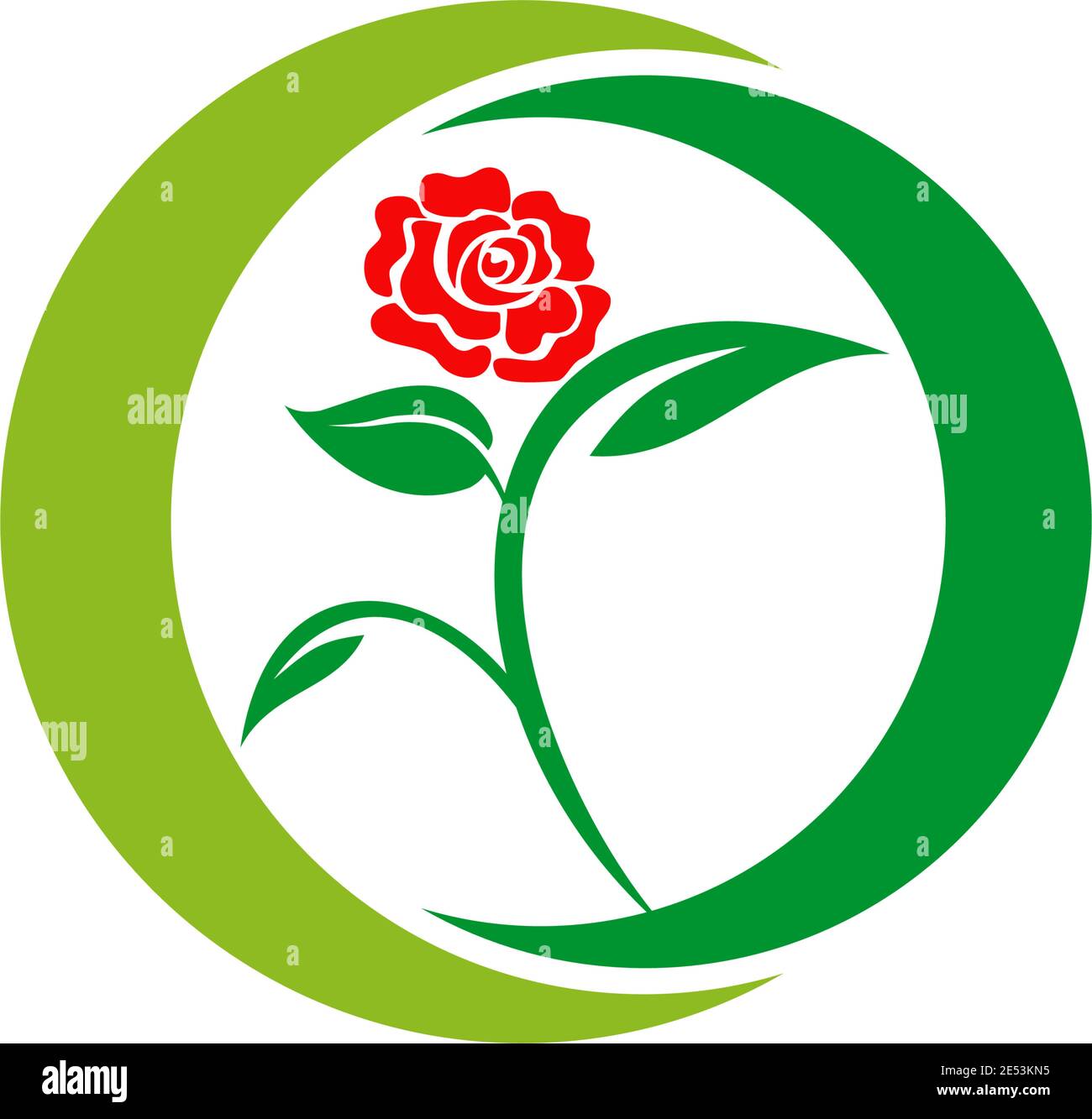Rose icon logo design inspiration vector template Stock Vector Image ...