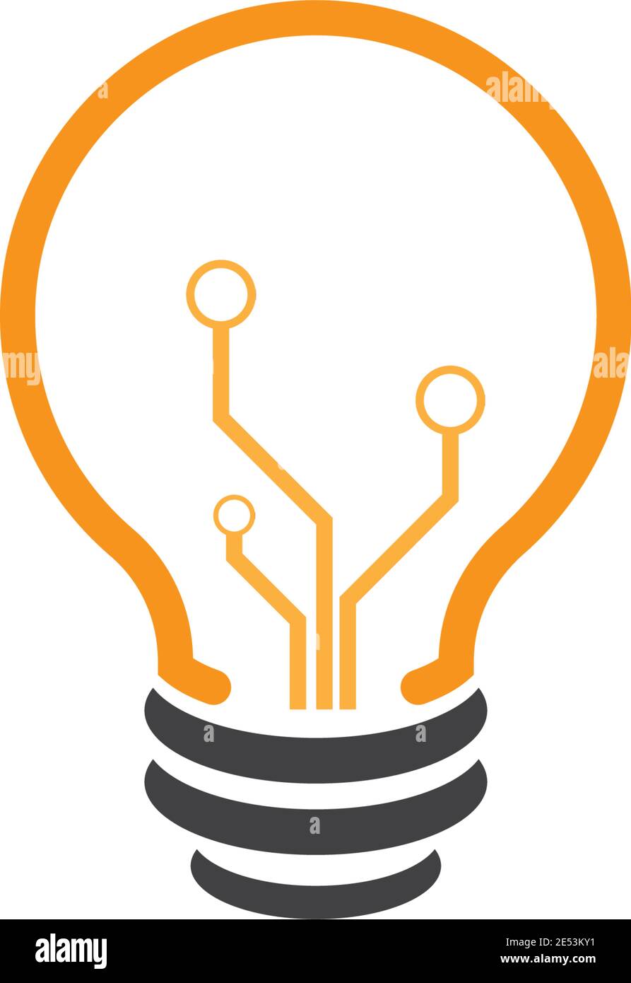 bulb logo vector ilustration template Stock Vector Image & Art - Alamy