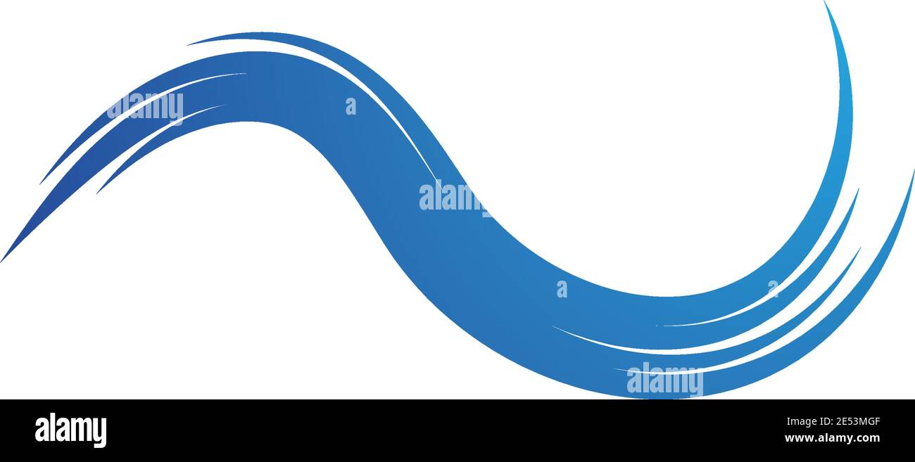 Water Wave symbol and icon Logo Template vector Stock Vector Image ...