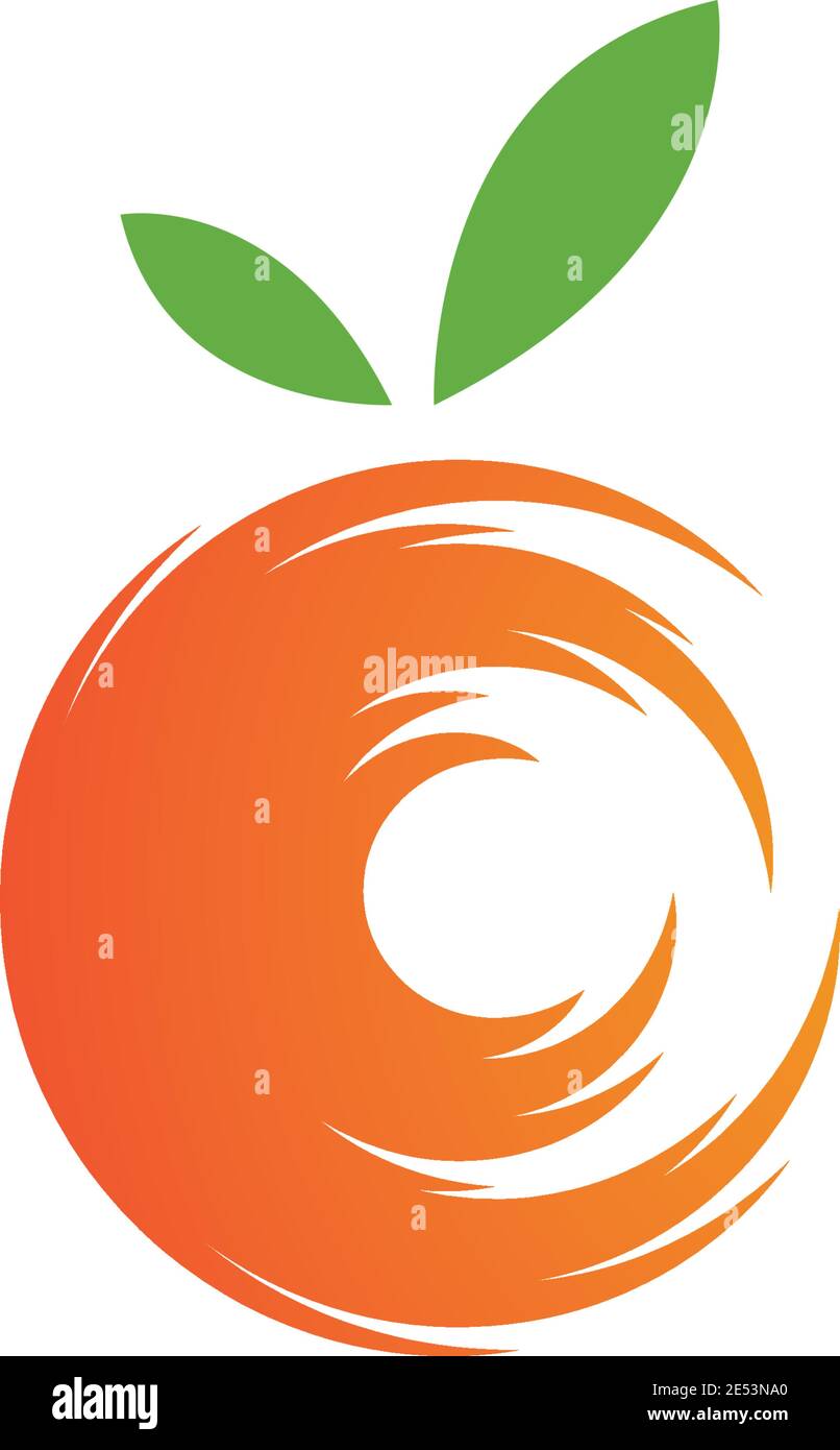 Orange logo design. Vector illustration Stock Vector Image & Art - Alamy