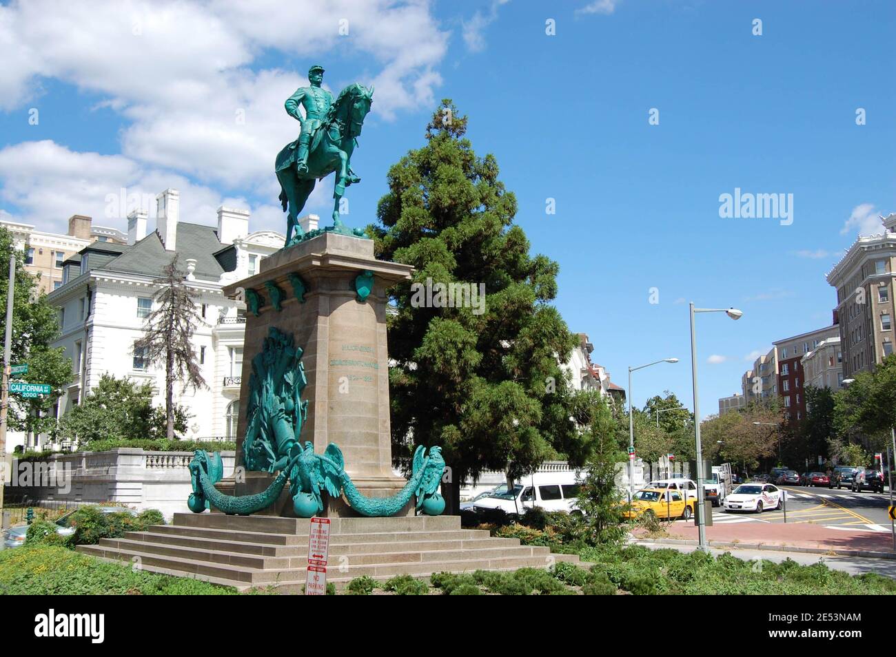 George Brinton McClellan famous war hero battle steps horse plinth ...