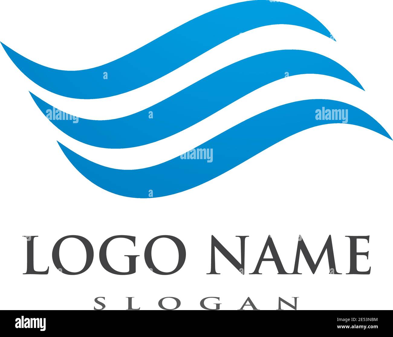 Water Wave symbol and icon Logo Template vector Stock Vector Image ...