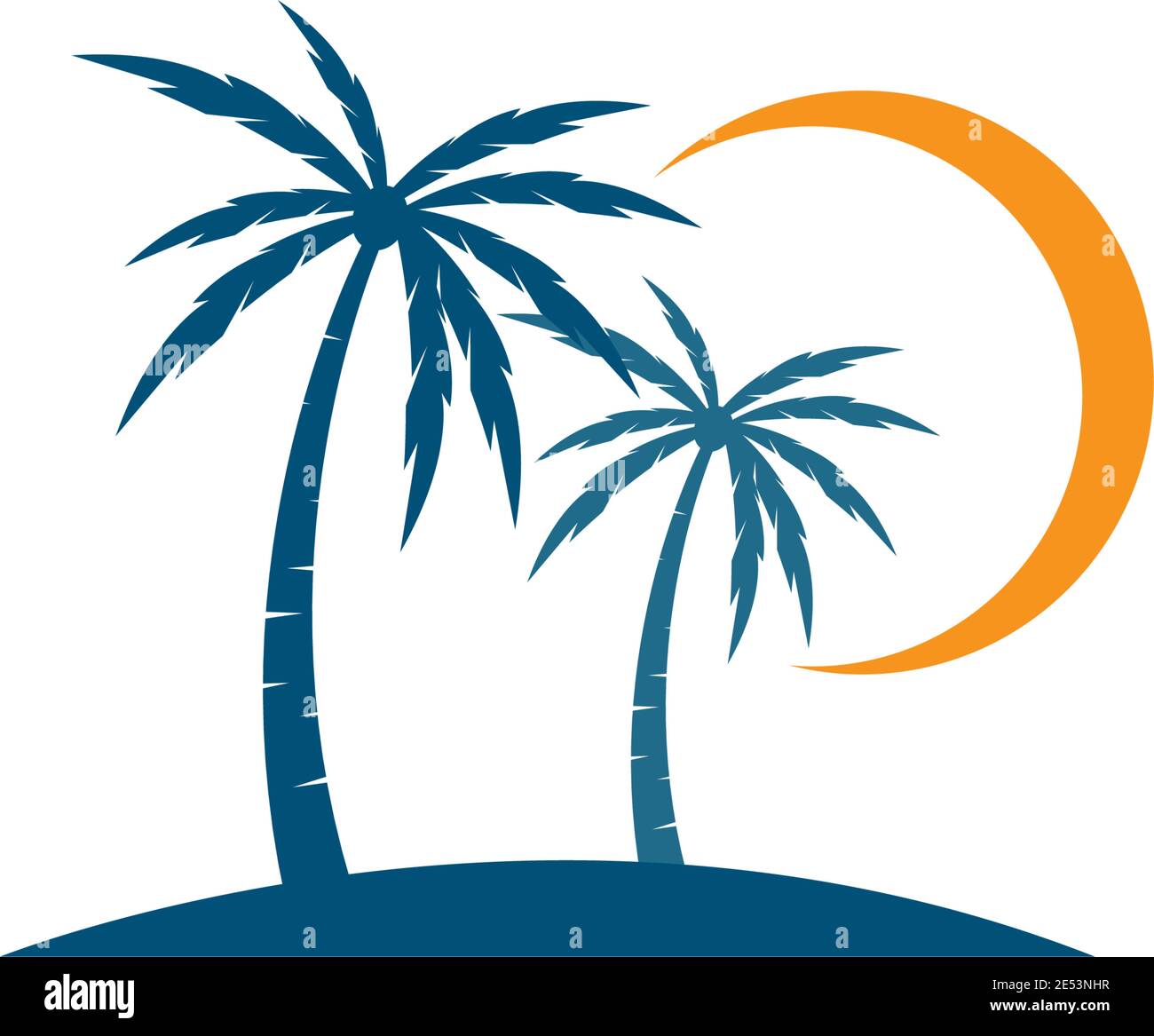 Palm tree logo template illustration vector Stock Vector Image & Art ...
