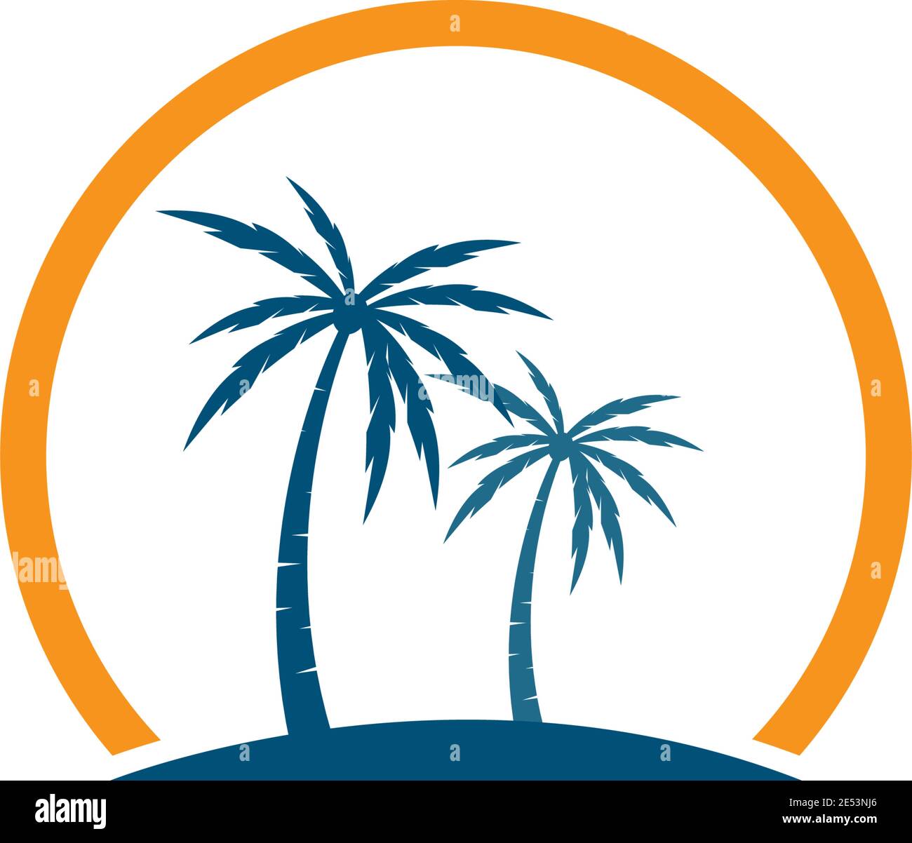 Palm tree logo template illustration vector Stock Vector Image & Art ...