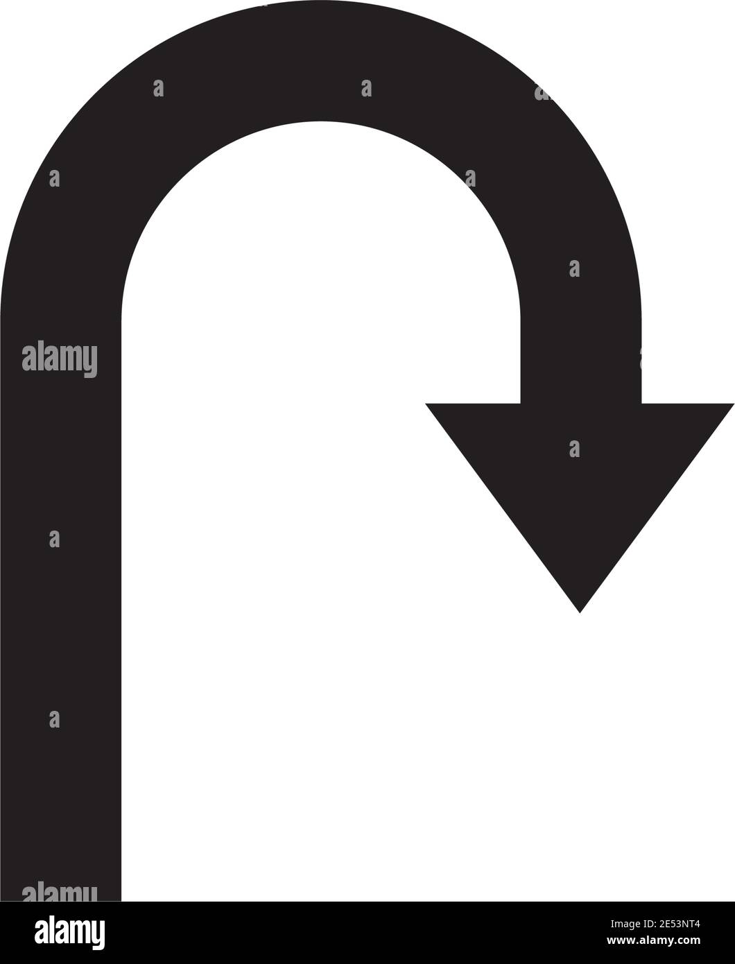 Curved arrow icon vector vectors hi-res stock photography and images ...