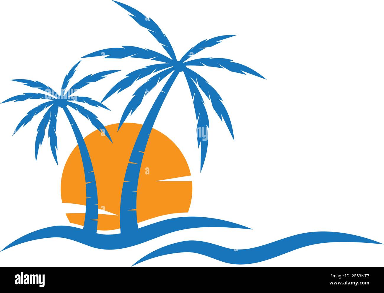 Palm tree logo template illustration vector Stock Vector Image & Art ...