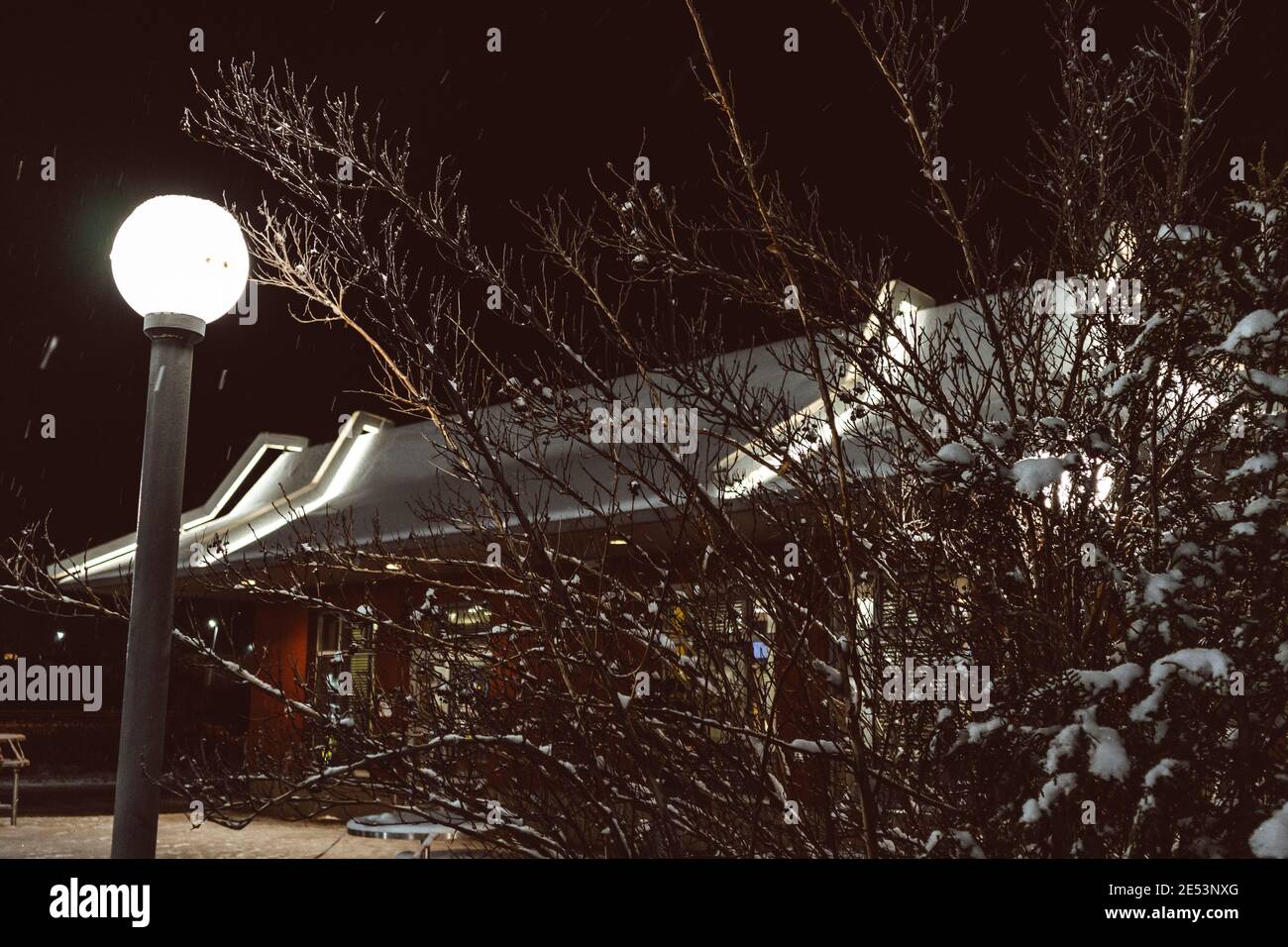 Night snow covered backyard paddles hi-res stock photography and images ...