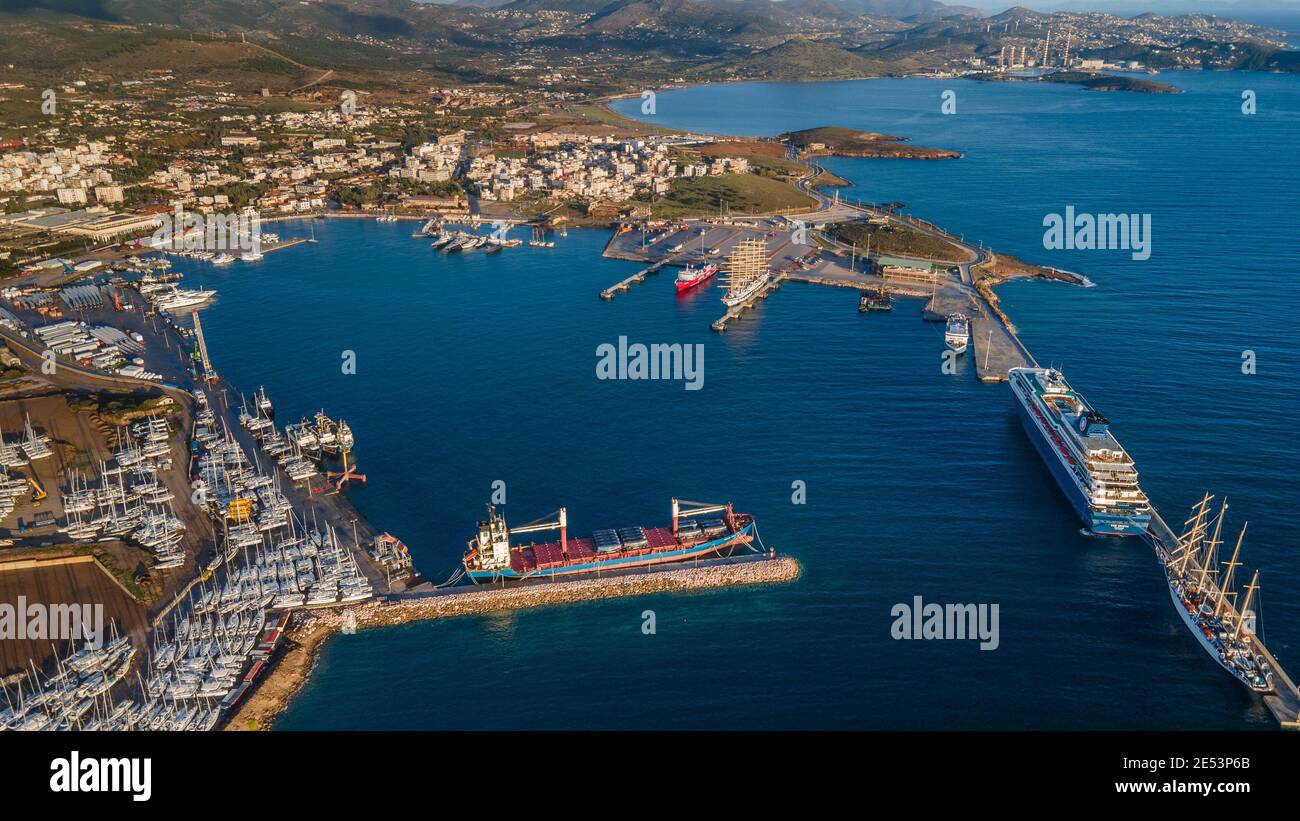 Lavrion port at eat Attica,Greece Stock Photo - Alamy