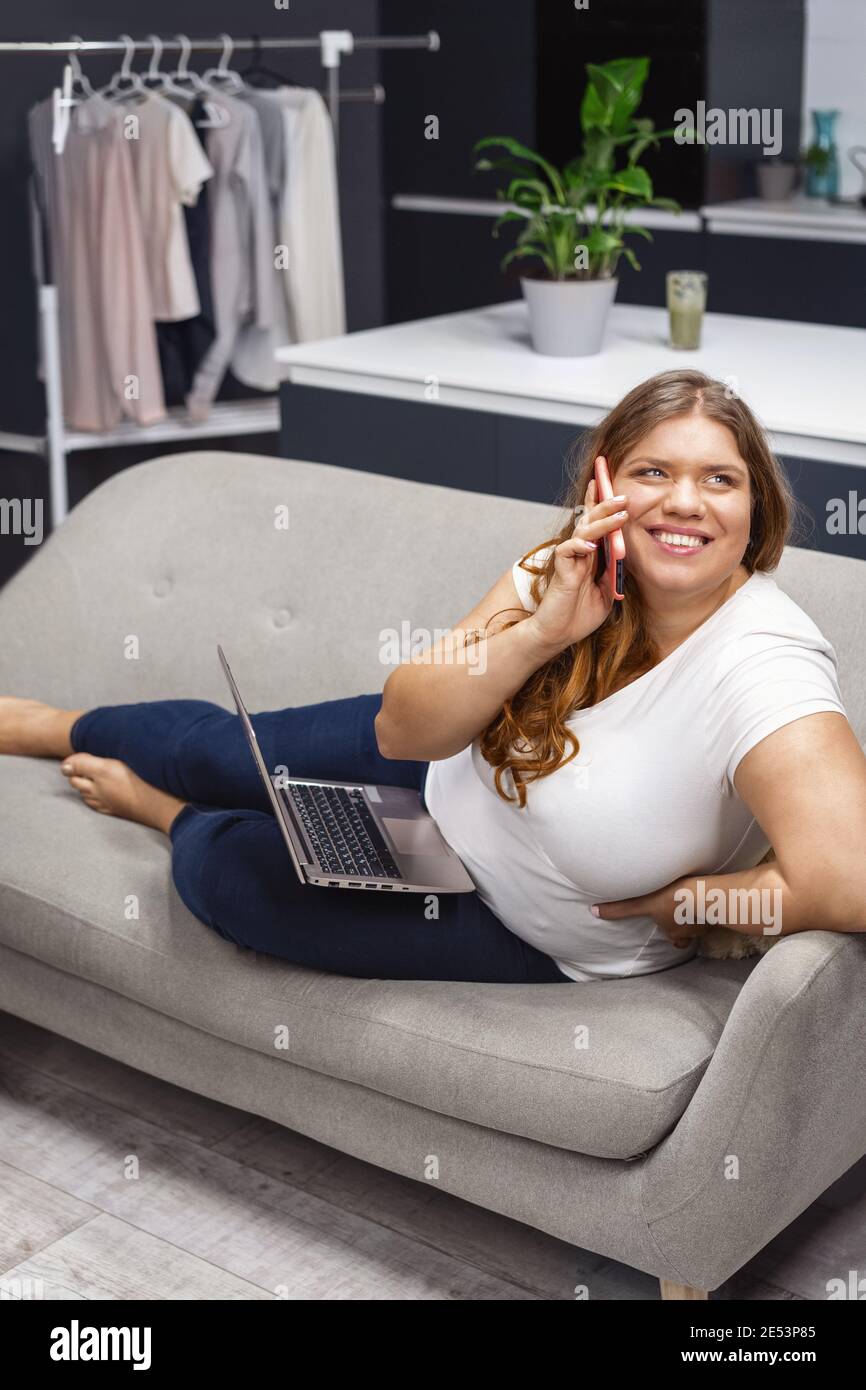 Overweight fat obese chubby young girl hi-res stock photography and ...