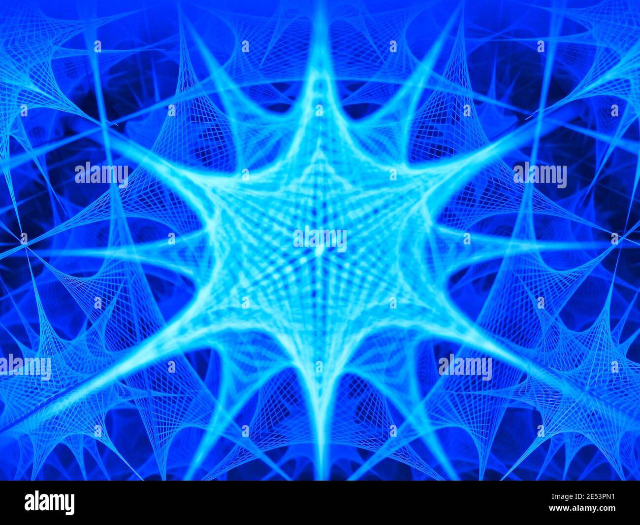 Photography of a kaleidoscope depicting a creative background of blue ...