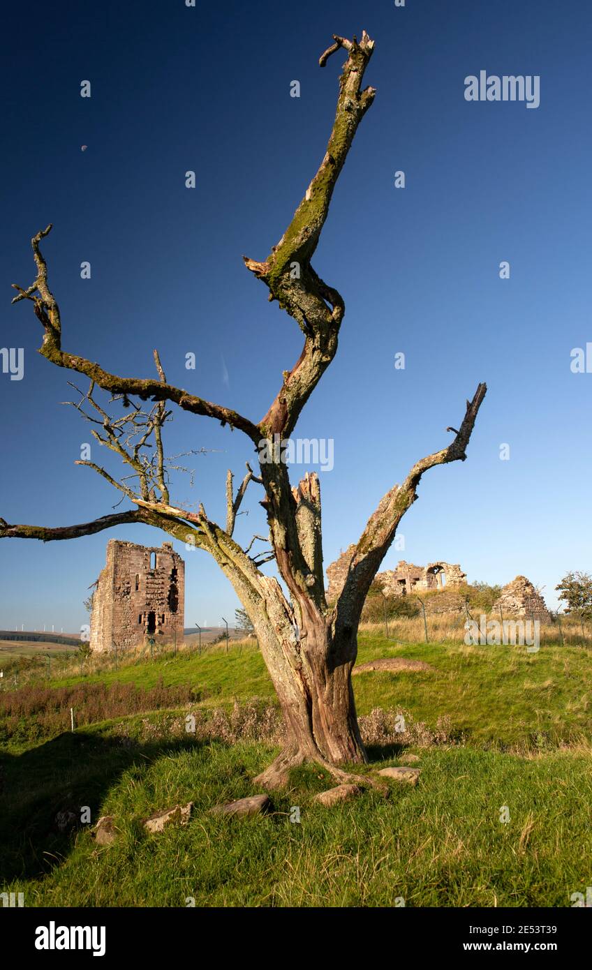 The remains of the medieval castle of Sanquhar, home of the Crichton ...