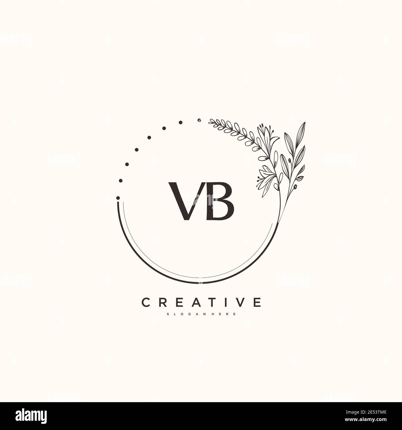 VB Beauty vector initial logo art, handwriting logo of initial ...