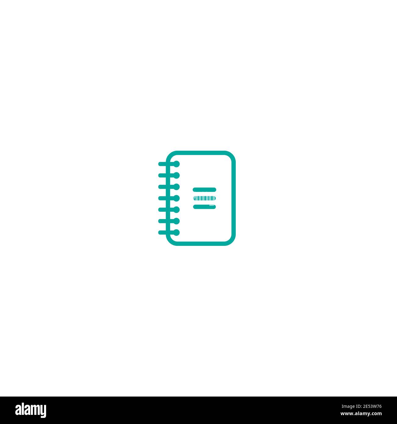 Blue rounded note book icon. Isolated on white. Upload or edit document ...