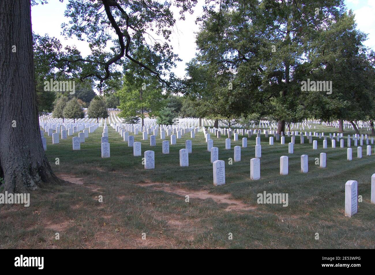 graves of soldiers at the Arlington Cemetery Washington DC USA white ...
