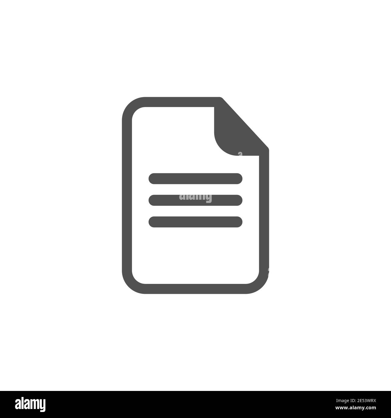 Black rounded document sheet icon. Isolated on white. Upload document ...