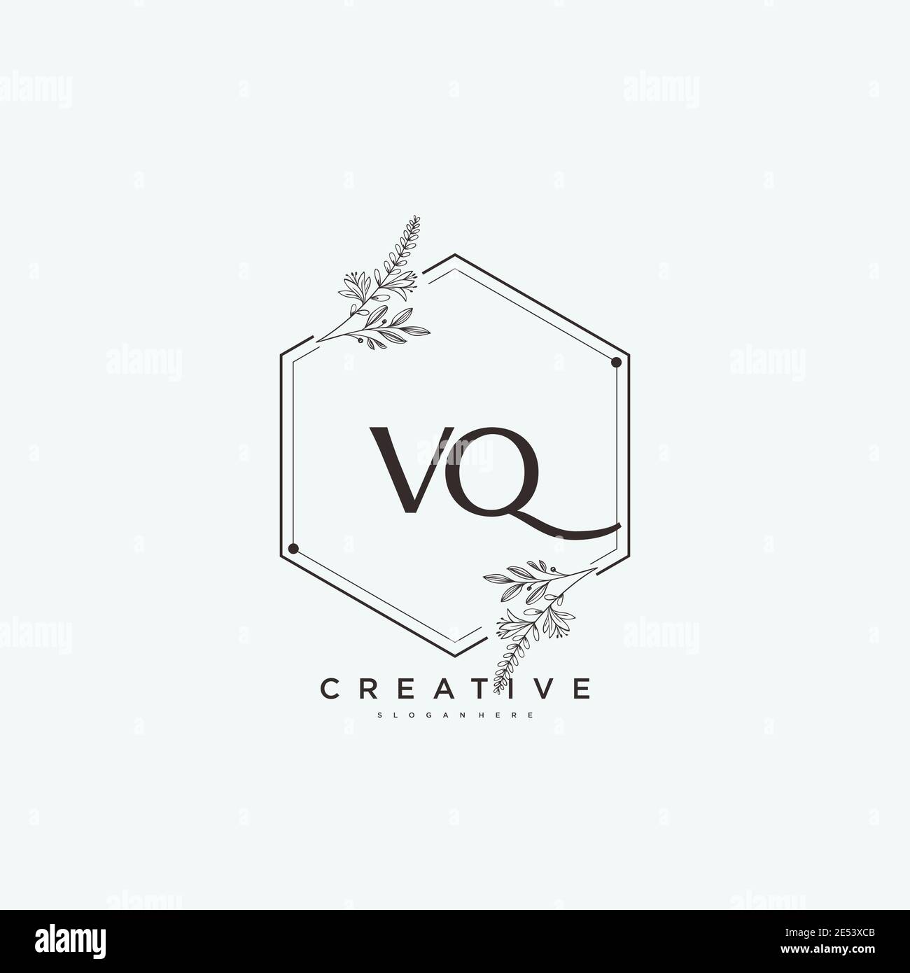 Vq initials logo Stock Vector Images - Alamy
