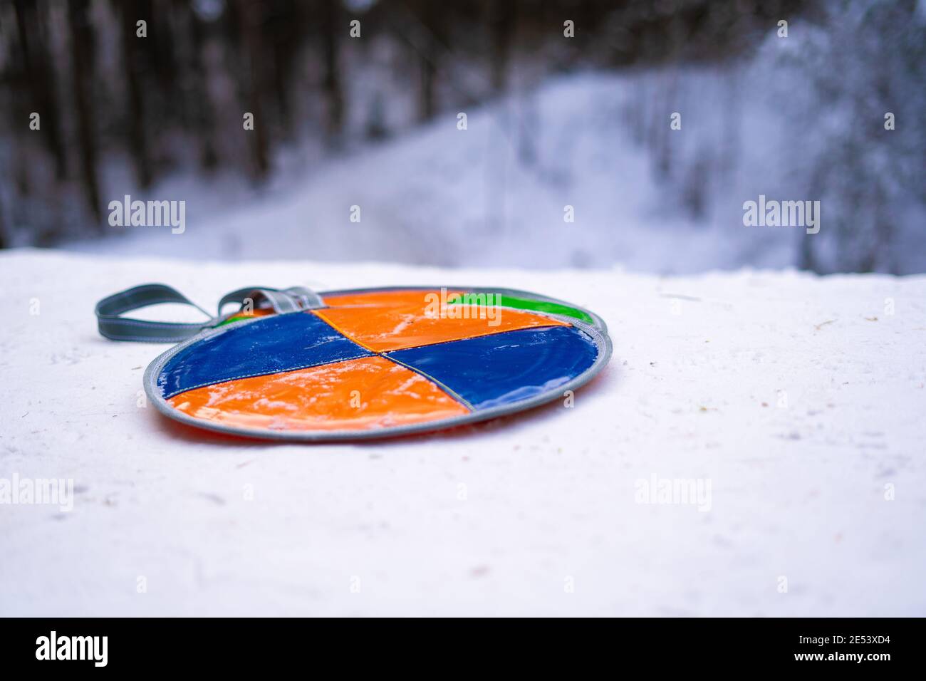 the sled slides to ride a roller coaster Stock Photo - Alamy