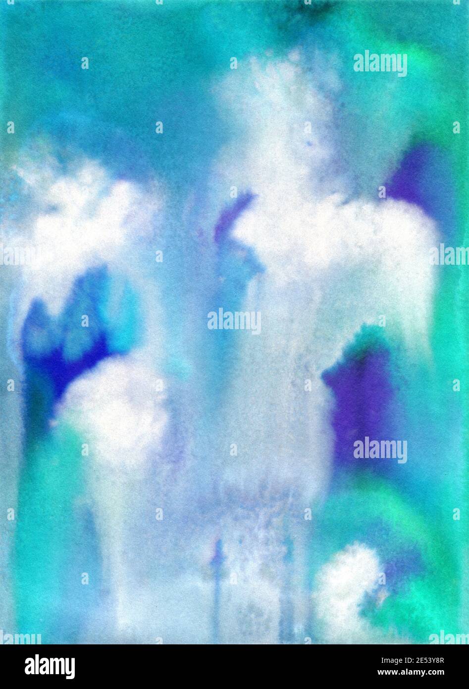 Magic watercolor background, multicolored texture, hand drawing Stock ...