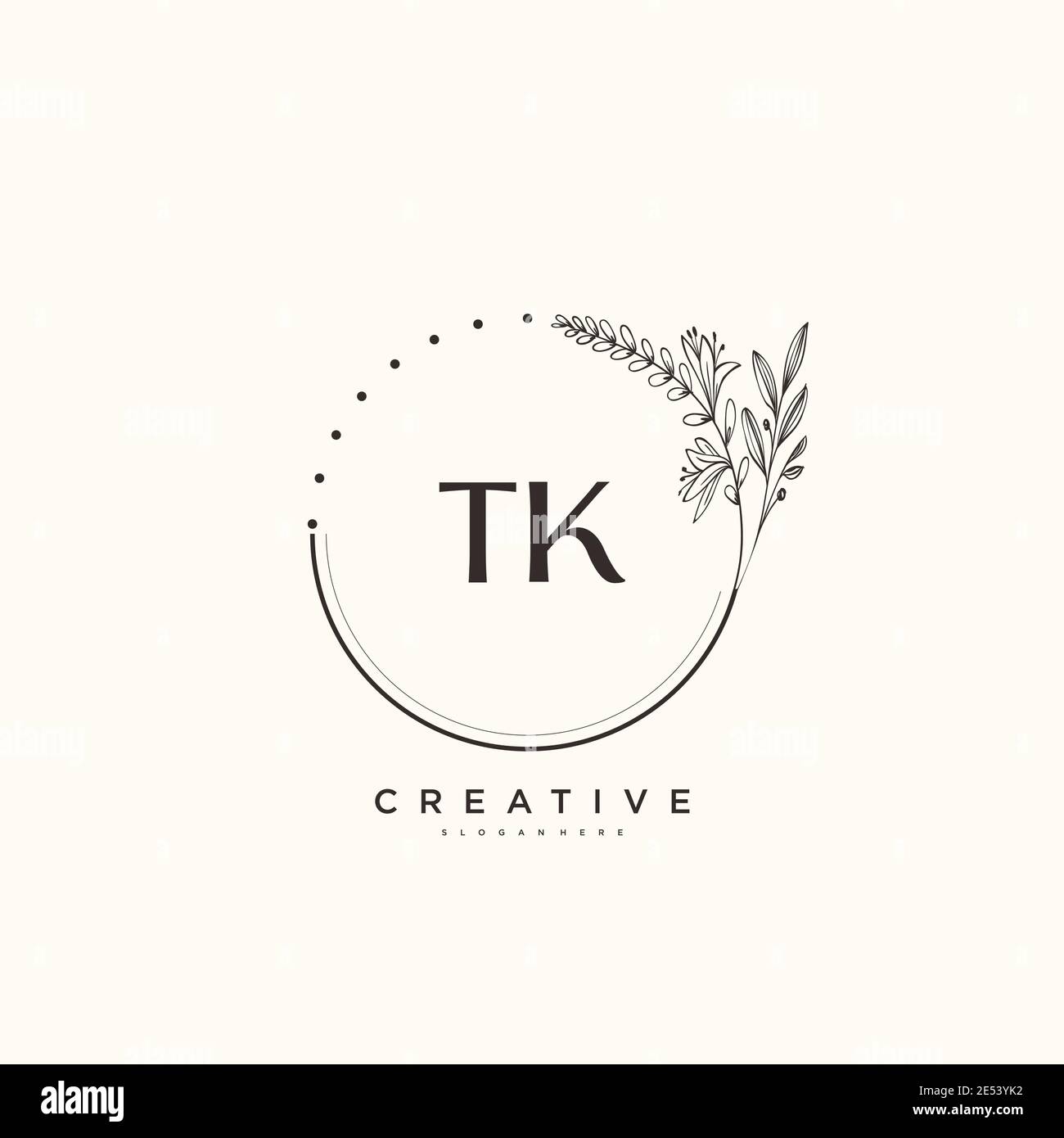 TK Beauty vector initial logo art, handwriting logo of initial ...
