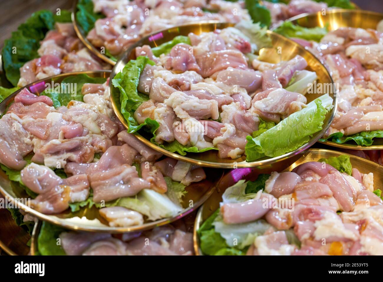 Fresh hot pot dishes, pork intestine head Stock Photo - Alamy