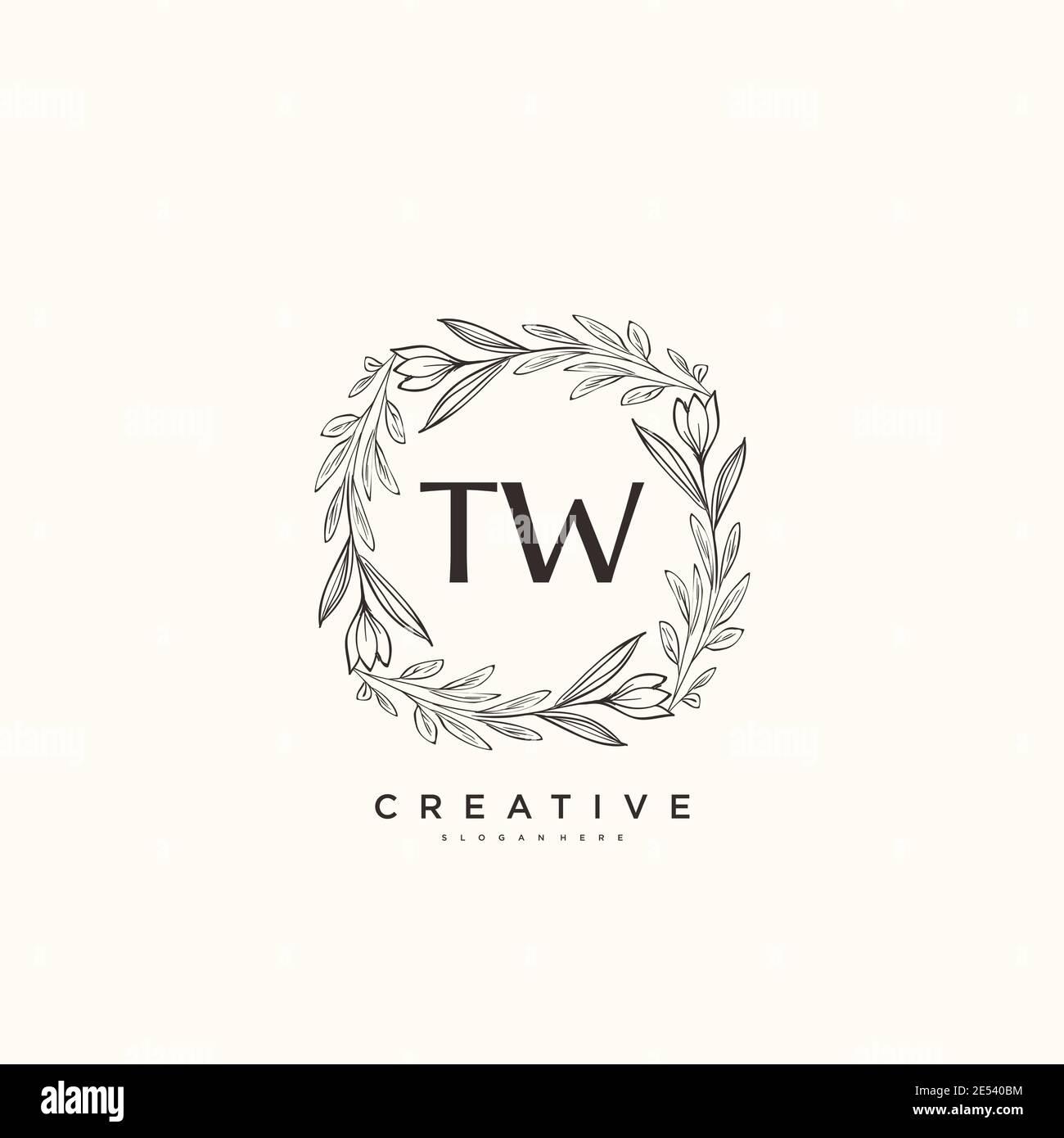 Tw initials logo Stock Vector Images - Alamy