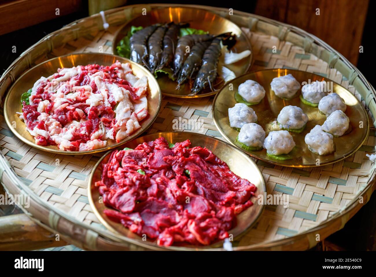 Fresh hot pot, rich and varied hot pot dishes Stock Photo - Alamy