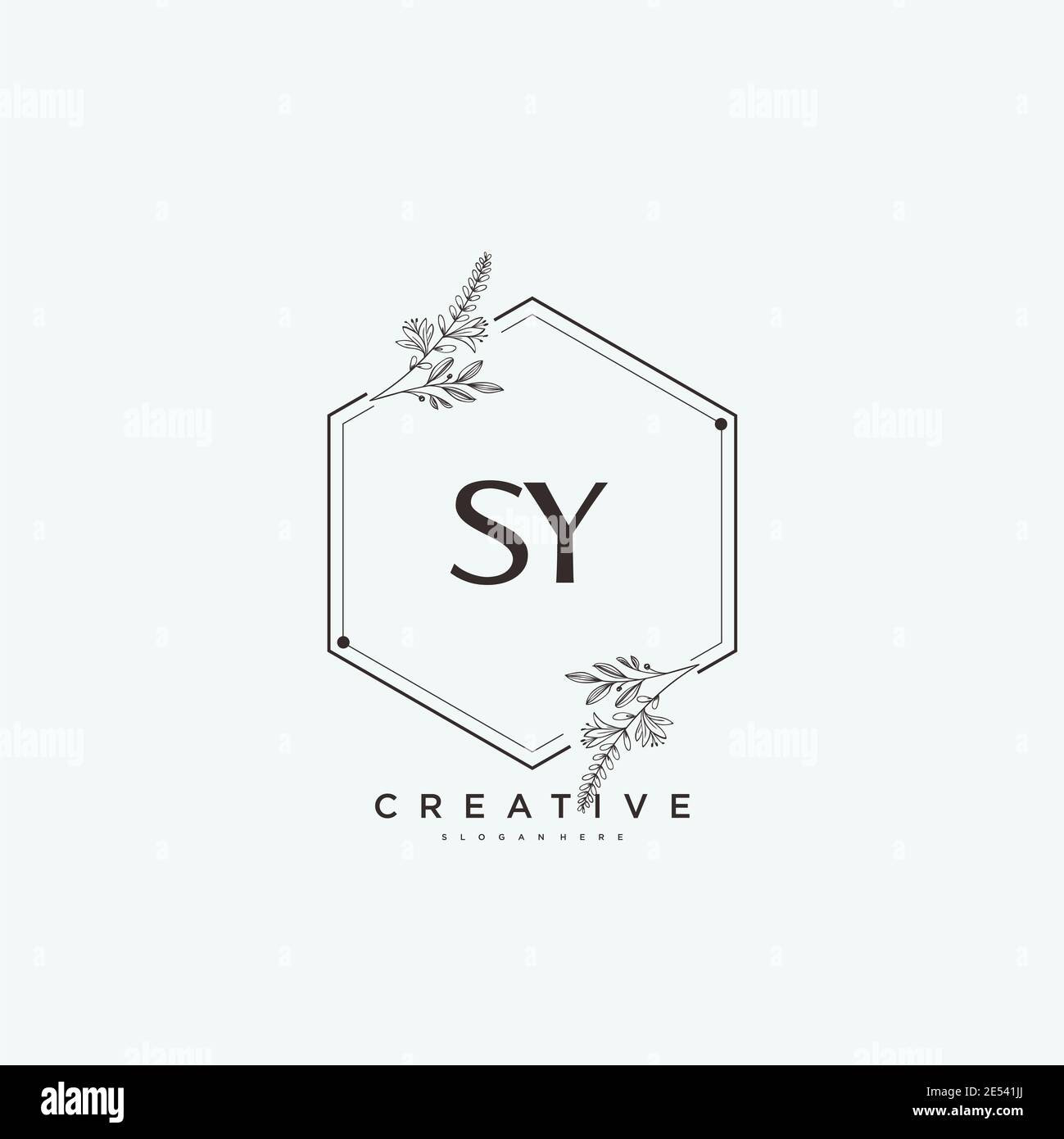 SY Beauty vector initial logo art, handwriting logo of initial ...