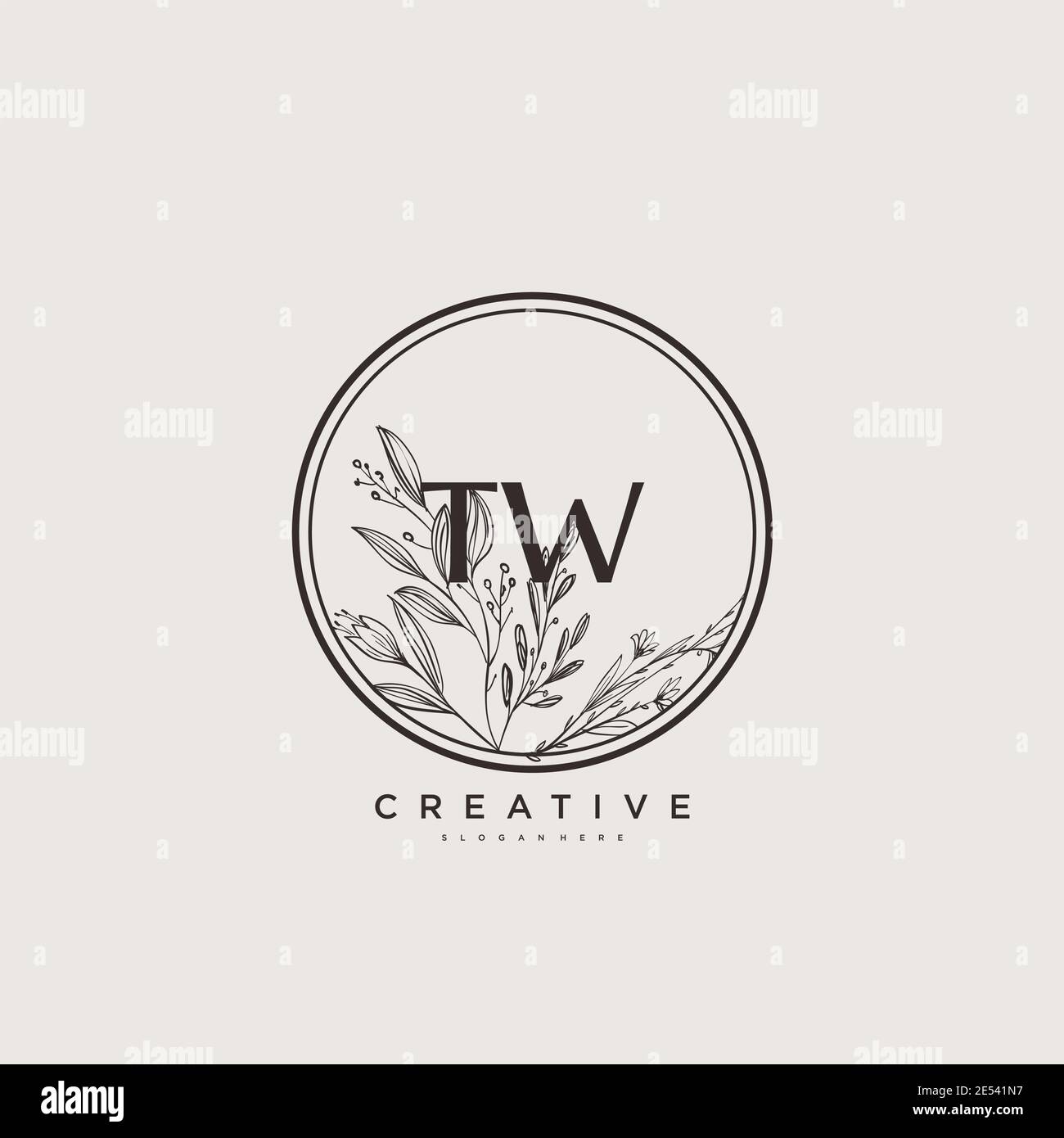 Tw initials logo hi-res stock photography and images - Alamy