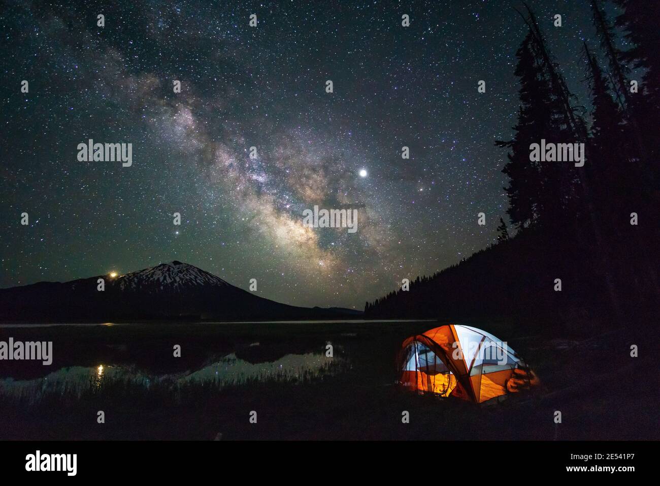 Camping under the Stars Stock Photo - Alamy