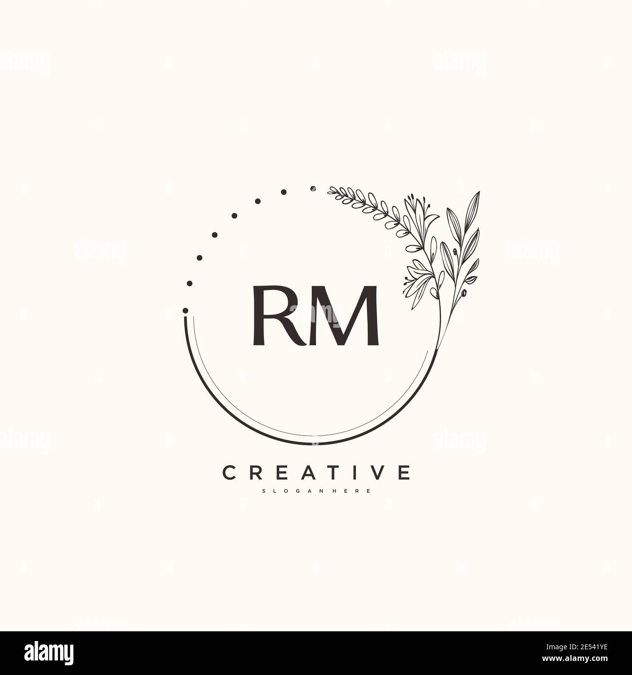 RM Beauty vector initial logo art, handwriting logo of initial ...