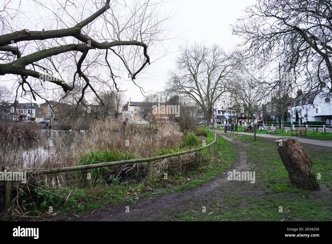 Views of Barnes common. Photo date: Monday, January 18, 2021. Photo ...