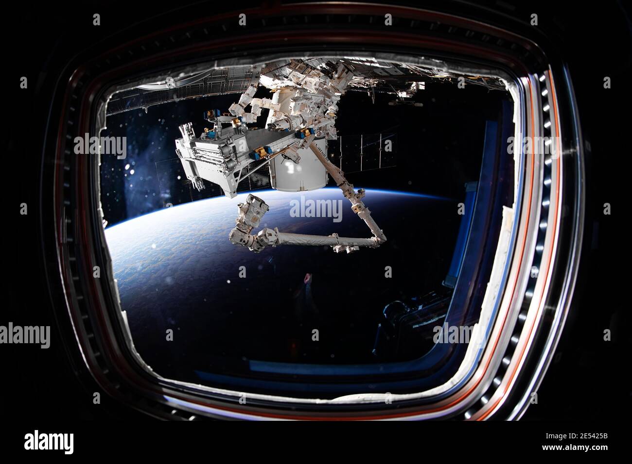 The SpaceX Crew Dragon spacecraft is docked to the International Space ...