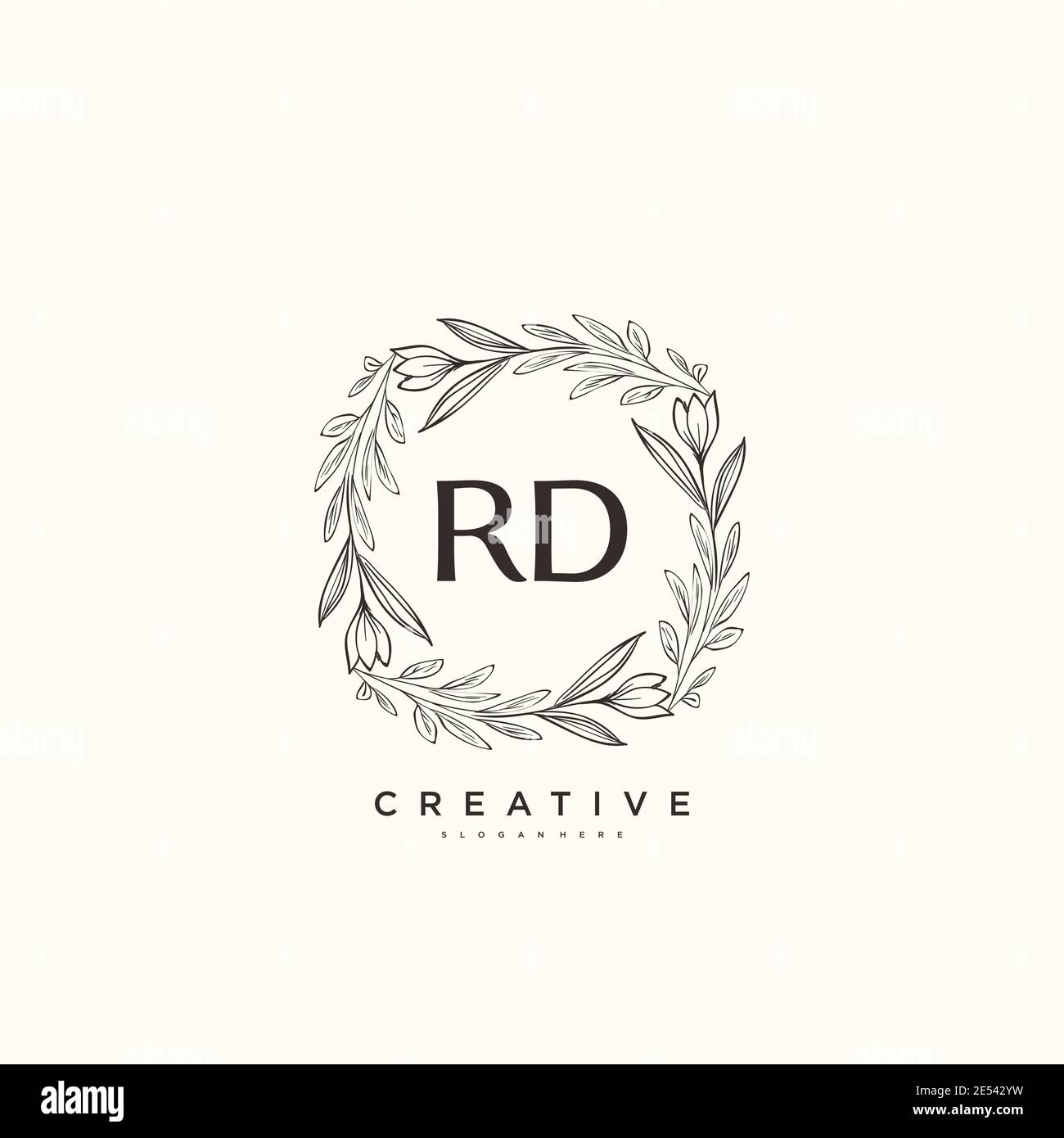 RD Beauty vector initial logo art, handwriting logo of initial ...