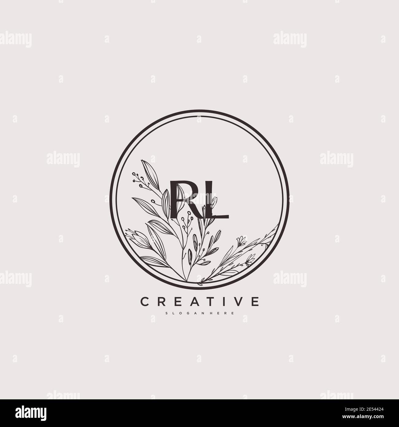 RL Beauty vector initial logo art, handwriting logo of initial ...