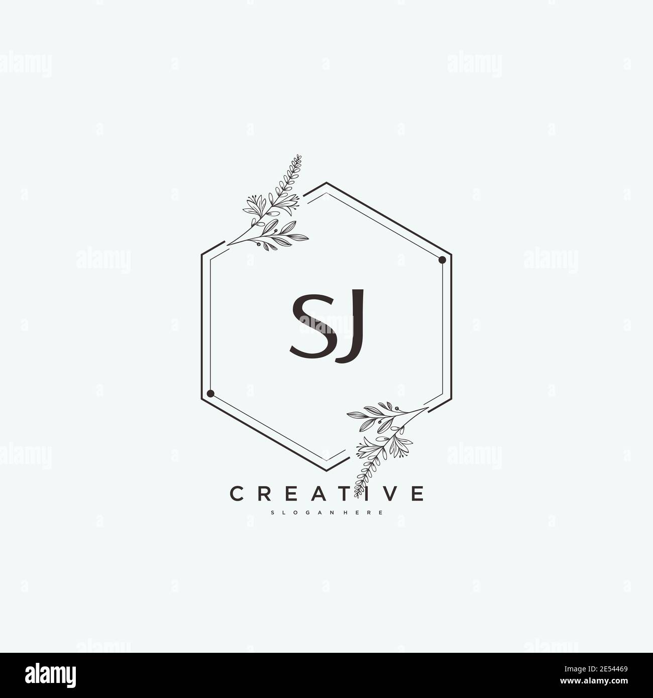 SJ Beauty vector initial logo art, handwriting logo of initial ...