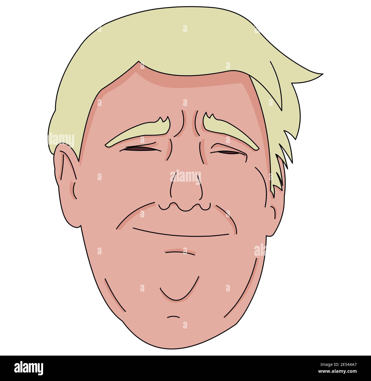 Donald Trump face cartoon style isolated on background Stock Photo - Alamy