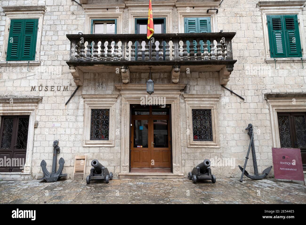 Montenegro - Maritime Museum in Kotor Old Town Stock Photo - Alamy