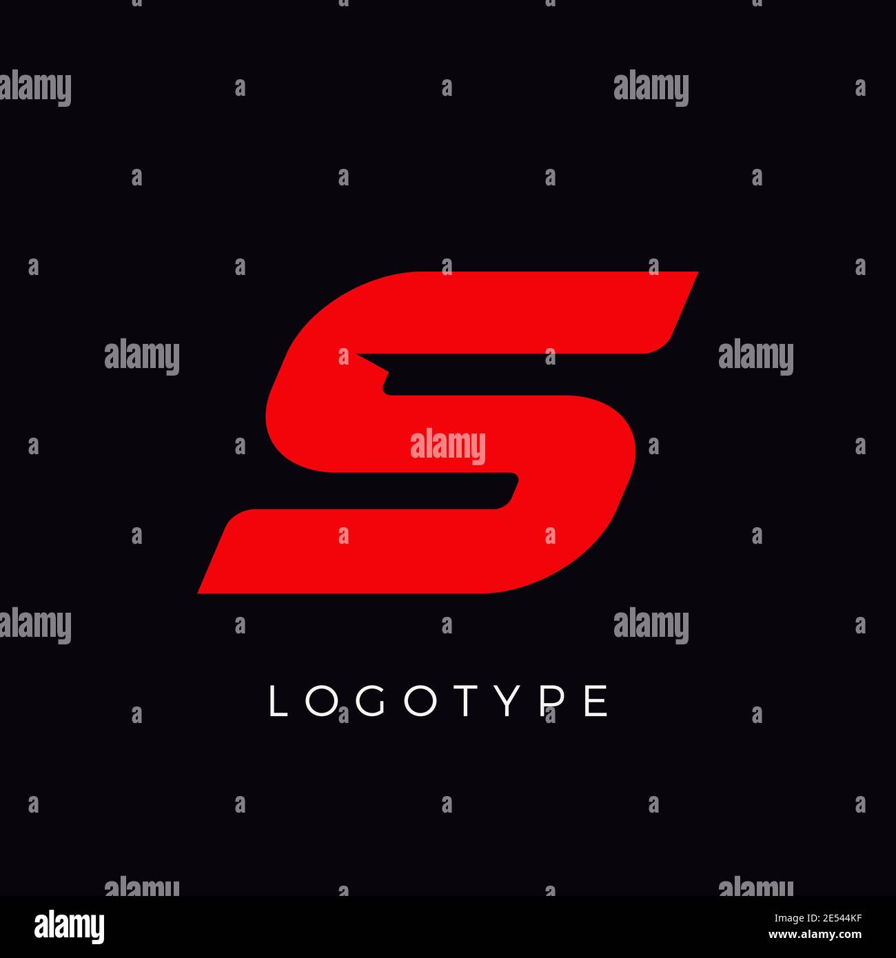 Speed letter S. Red race monogram logo. Italic bold racing style vector ...