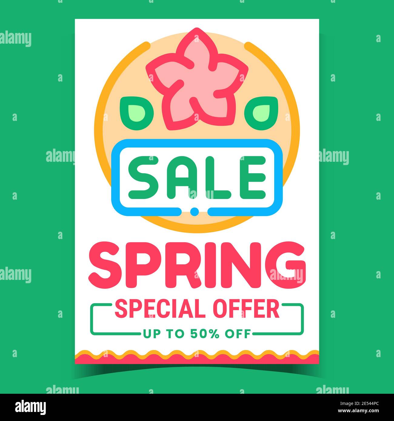 Spring Sale Creative Promotional Poster Vector Stock Vector Image & Art ...