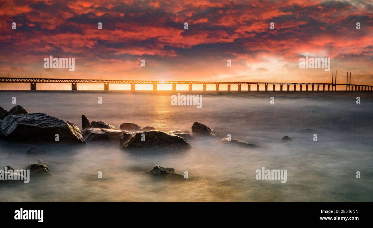 The Oresund Bridge Stock Photo - Alamy