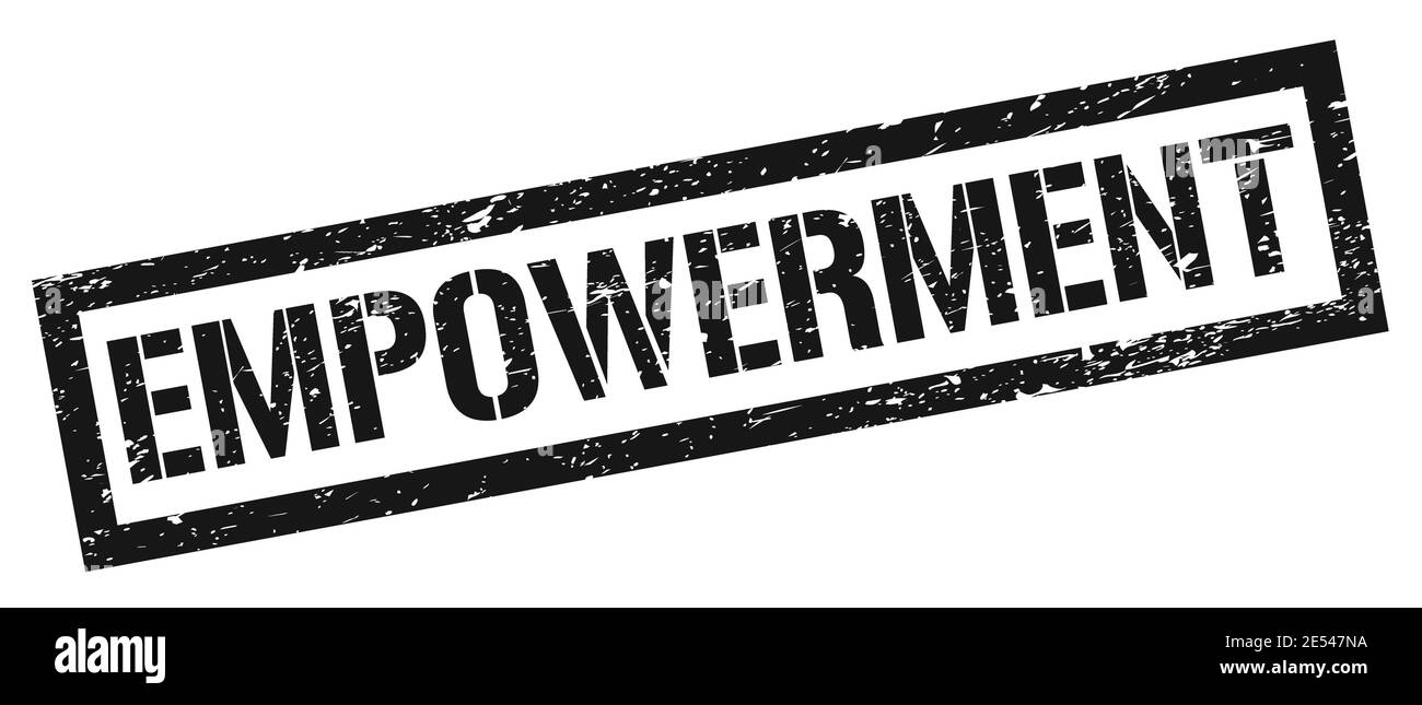 EMPOWERMENT black grungy rectangle stamp sign Stock Photo - Alamy