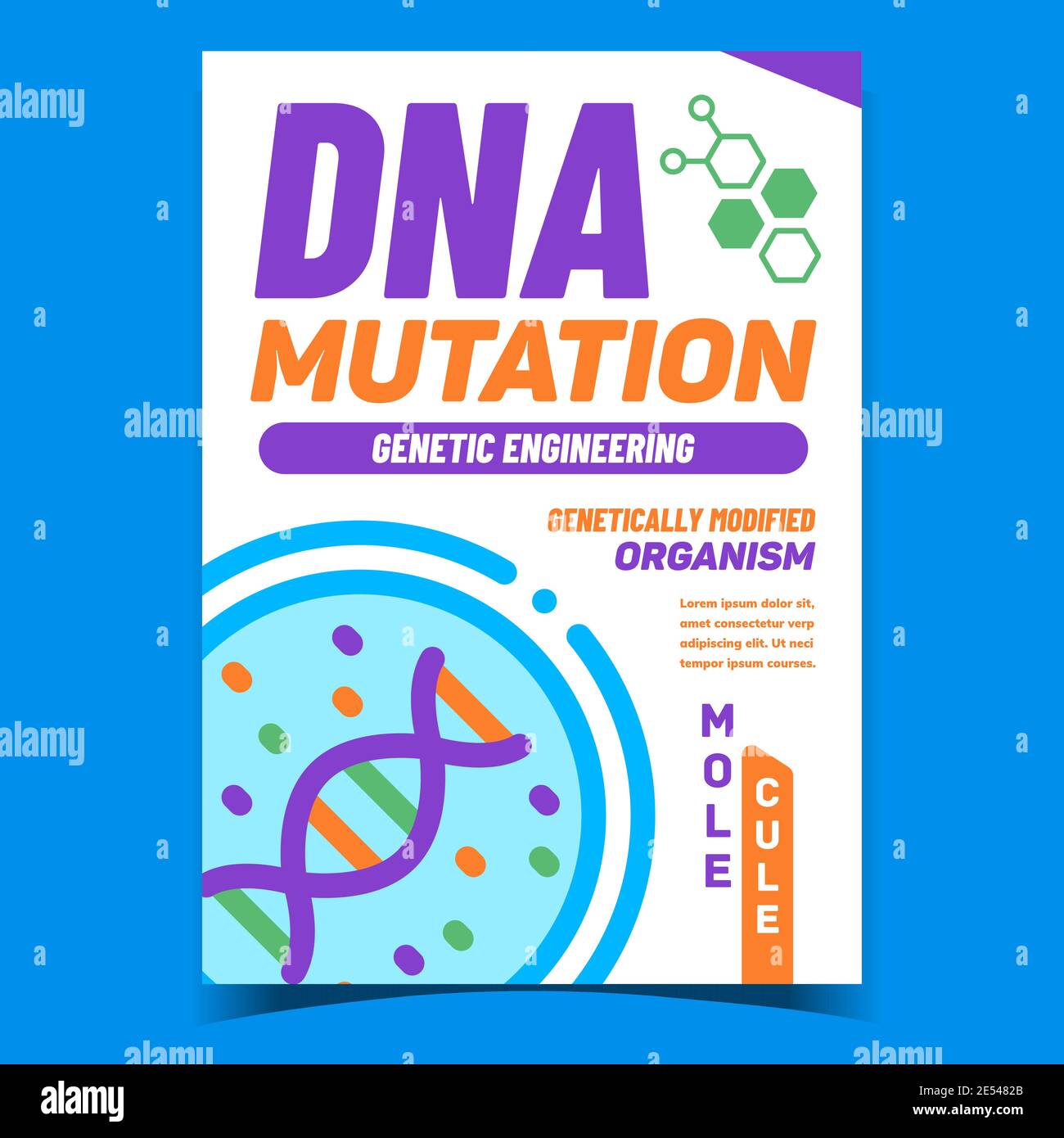 Dna Mutation Creative Promotion Poster Vector Stock Vector Image & Art ...