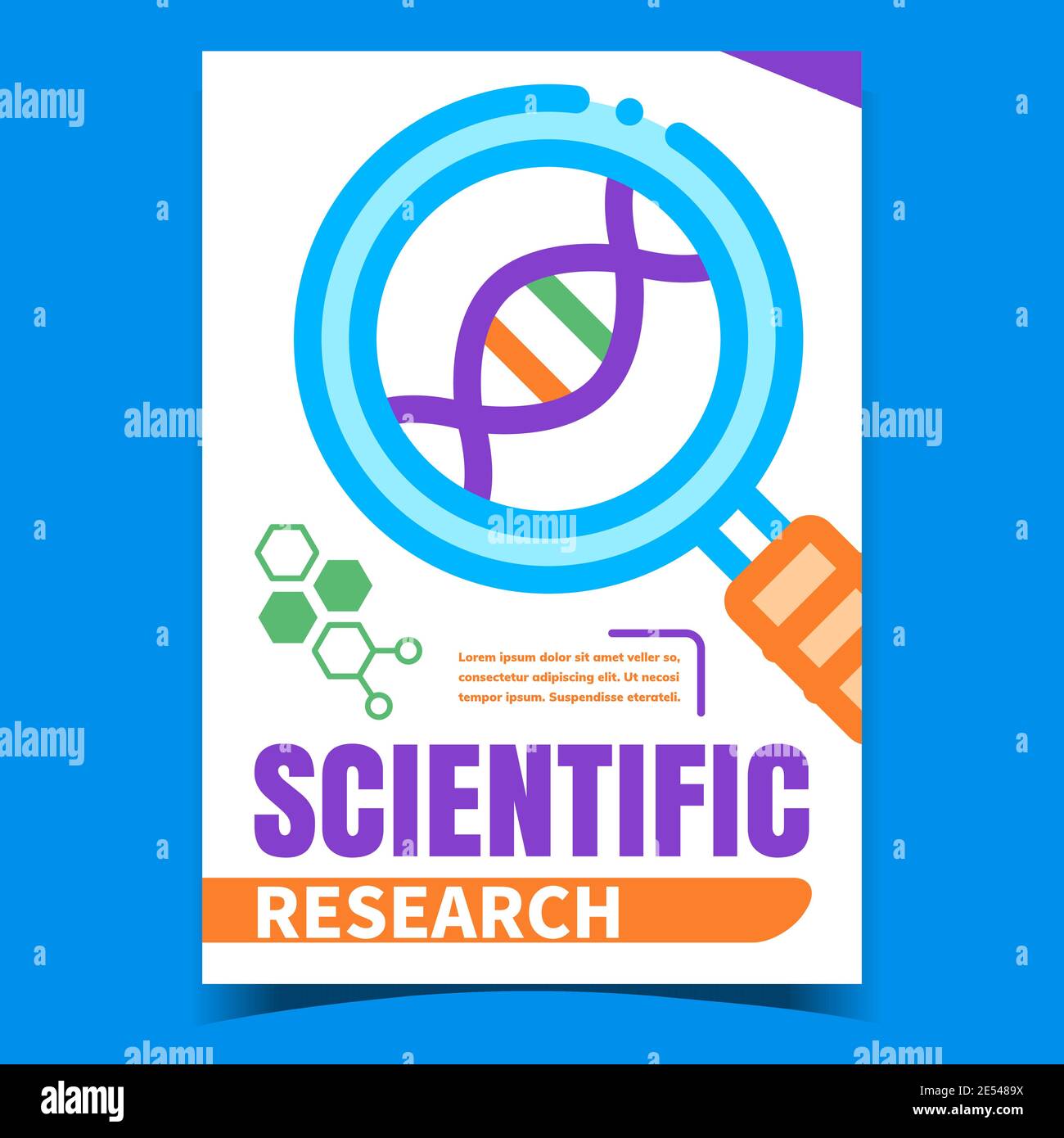 Scientific Research Creative Promo Banner Vector Stock Vector Image ...