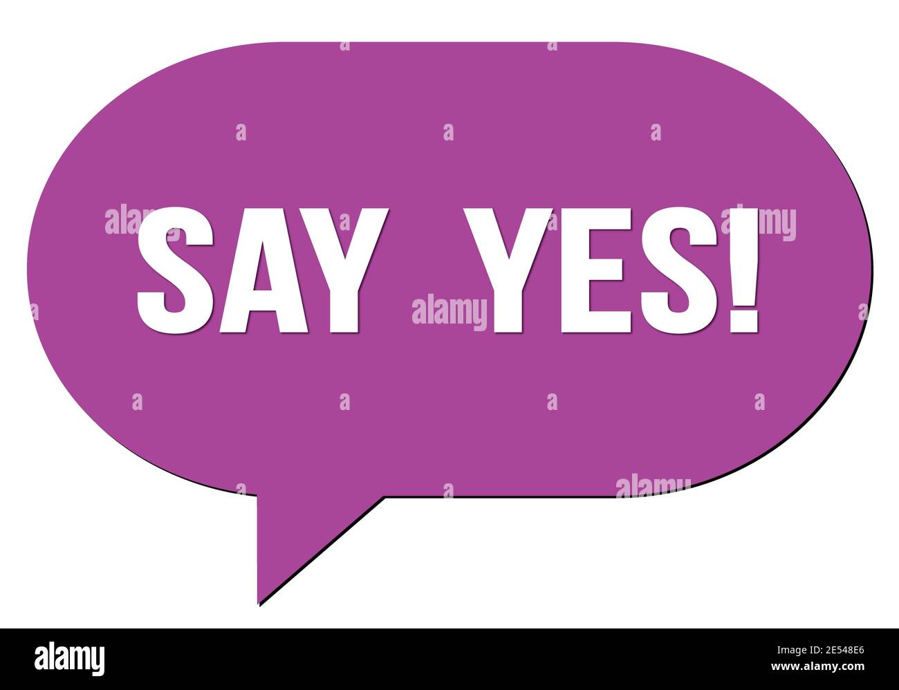 Word yes in bubble hi-res stock photography and images - Alamy