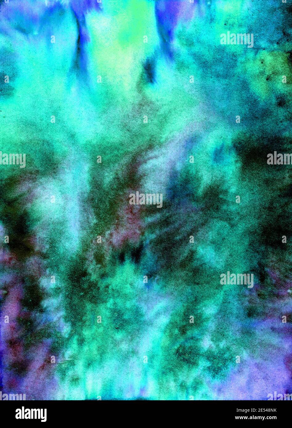 Magic watercolor background, multicolored texture, hand drawing Stock ...