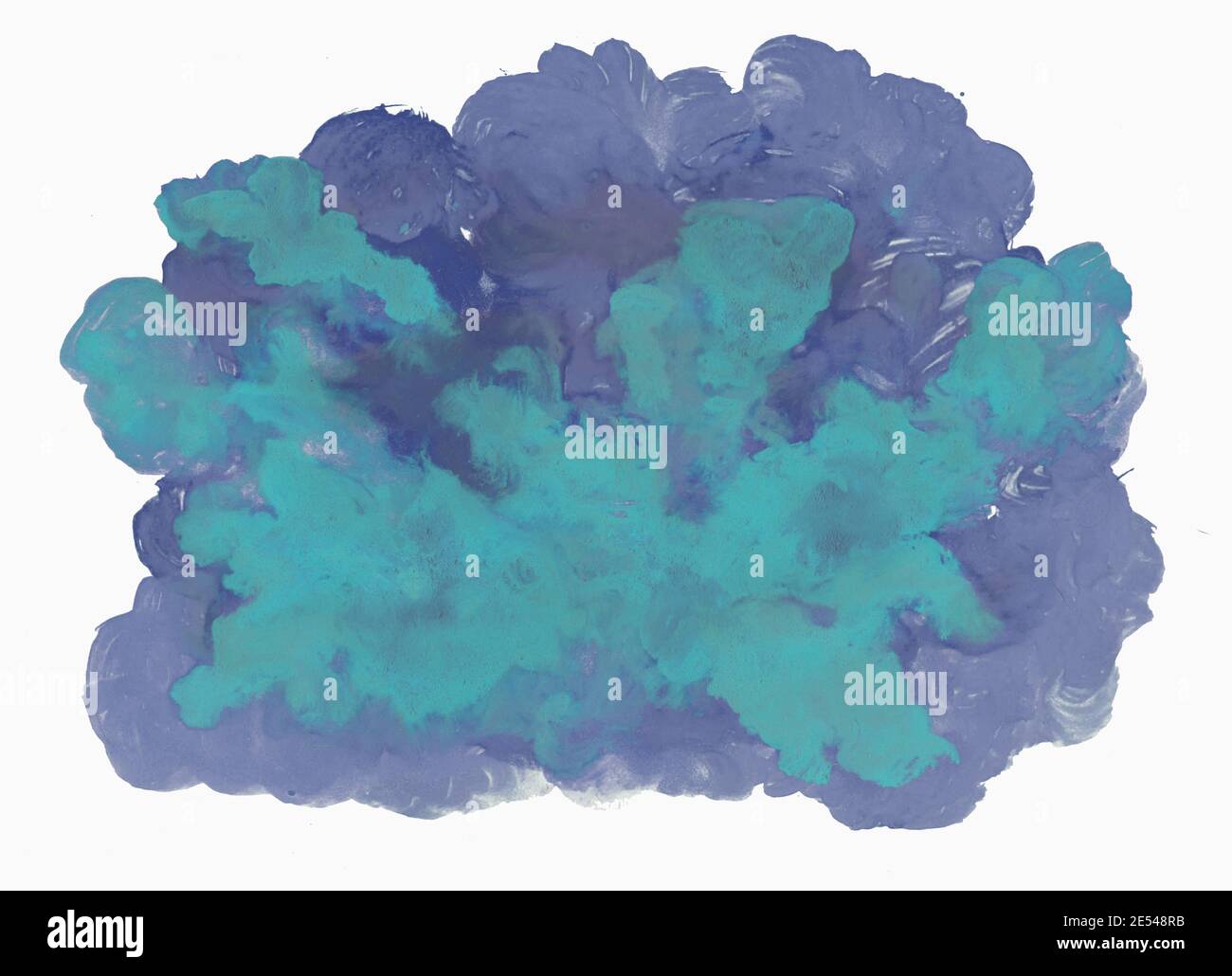 Bright cyan and blue background. Brush stroke texture Stock Photo - Alamy