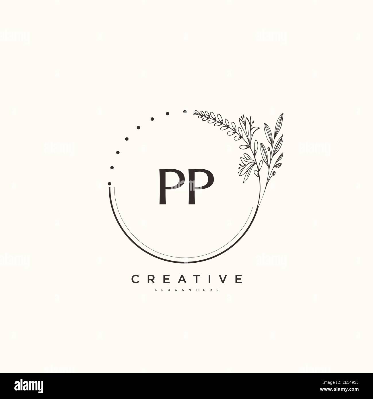 PP Beauty vector initial logo art, handwriting logo of initial ...