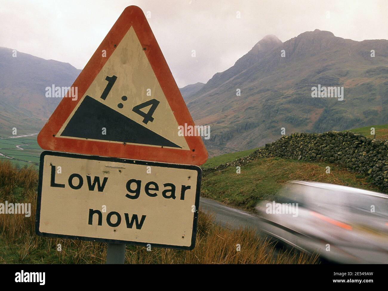 UK highway warning road signs Stock Photo - Alamy