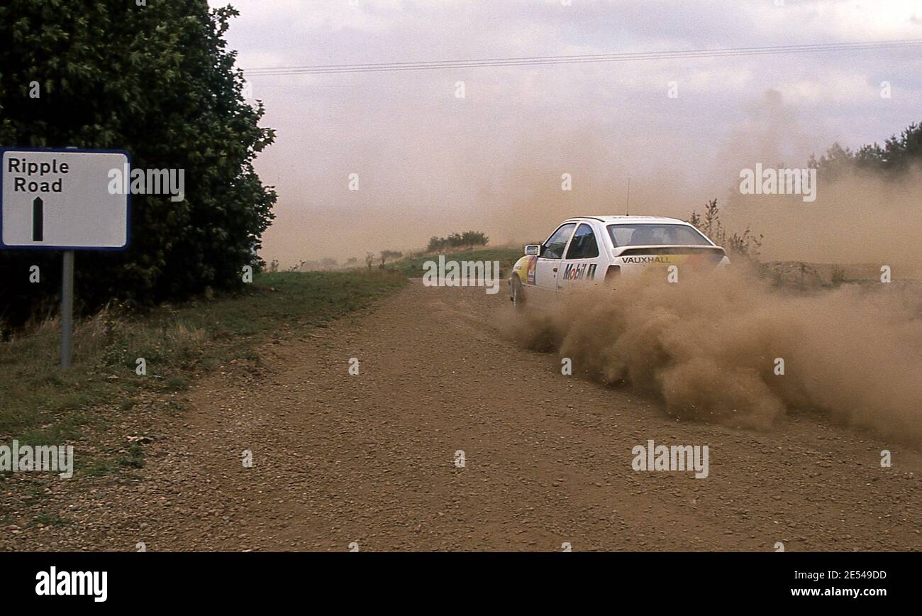 Malcolm Wilson testing his Vauxhall Astra GTE 16v rally car at the ...