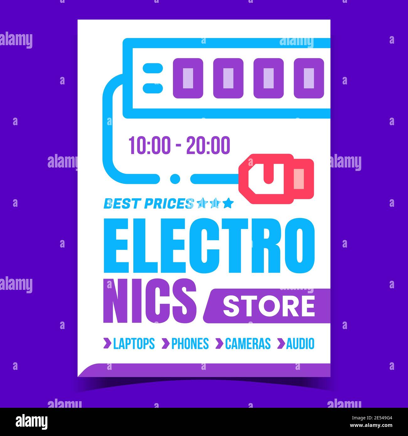 Electronics Store Creative Promotion Banner Vector Stock Vector Image ...
